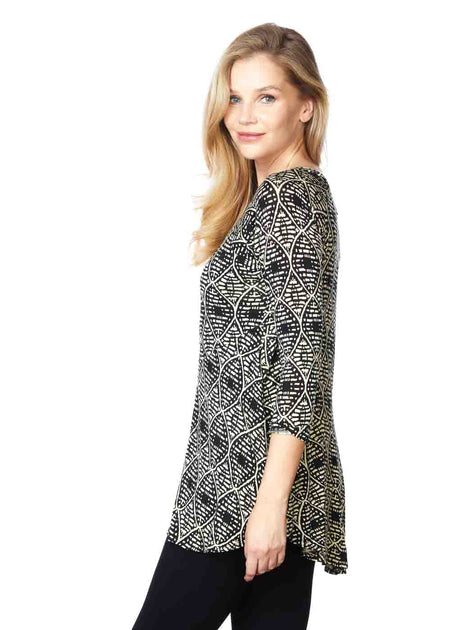 Tianello "Tulum" Printed Knit "Sochie" Tunic – Tianello.com